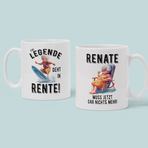 Tasse mit Spruch Eine Legende geht in Rente Geschenk Pensionierung ...