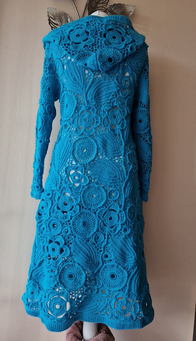 Irish Crochet . Coat Crocheted *wool* - Etsy