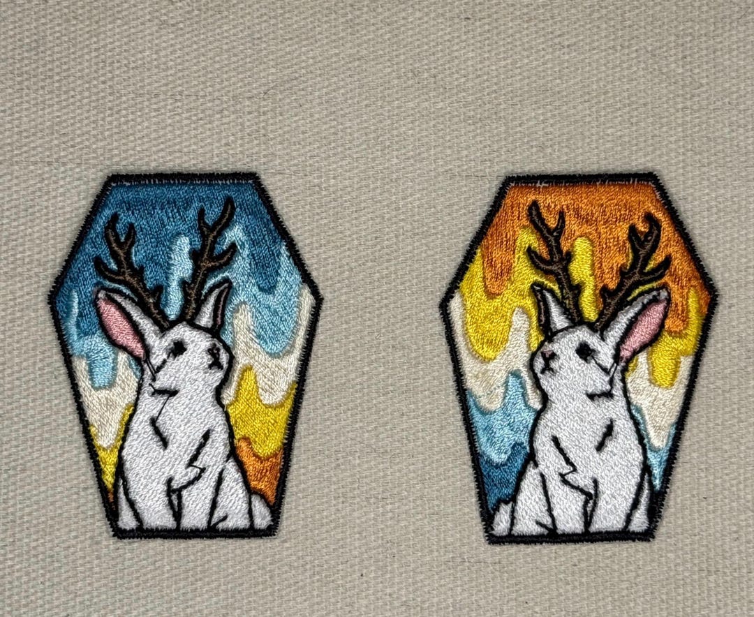 Jackalope Series, Iron-on Patches, Pride Flag Custom Embroidery Patches ...