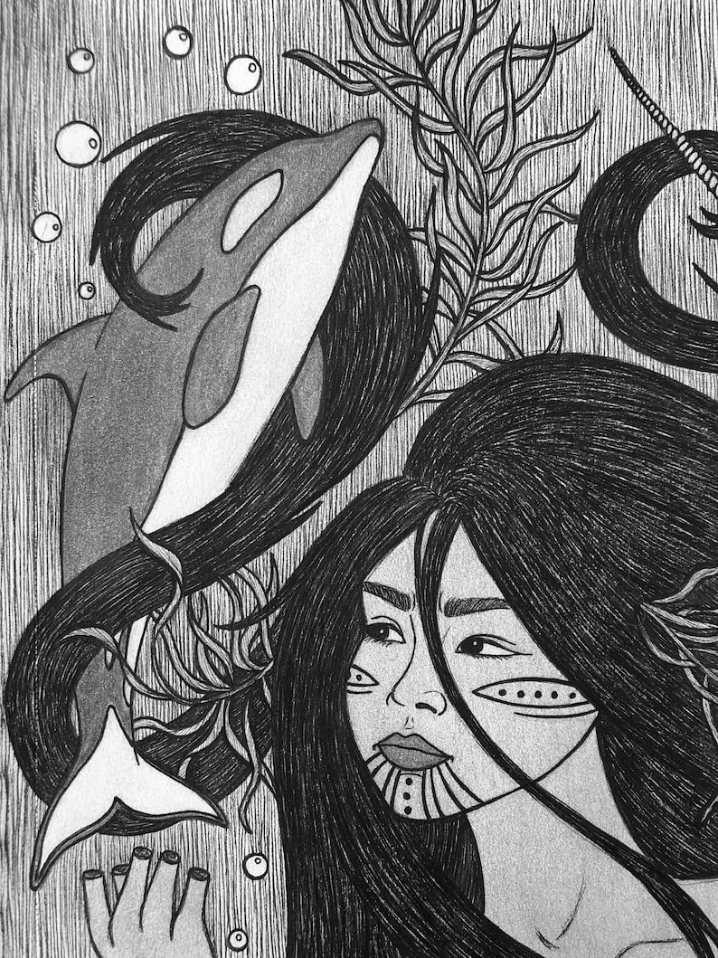 Sedna Mother of the Deep 8x10 Inuit Inuk Goddess Mythology - Etsy