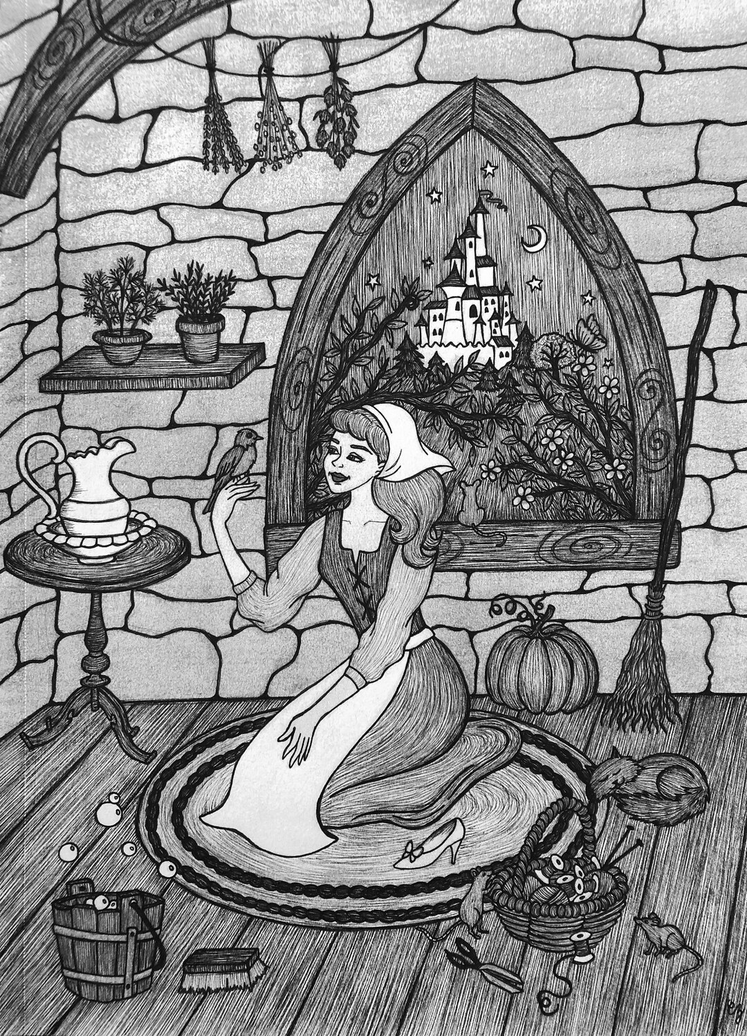 Cinderella: Have Courage & Be Kind 5x7 Cenerentola Aschenputtel ...