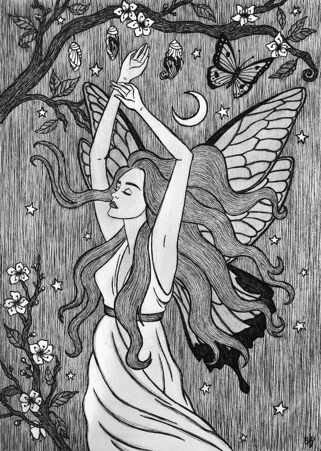 Psyche, Goddess of the Soul 8x10 Greek Goddess Butterfly Metamorphosis ...