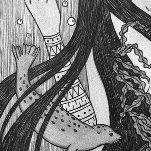 Sedna, Mother of the Deep 8x10 Inuit Inuk Goddess Mythology Indigenous ...