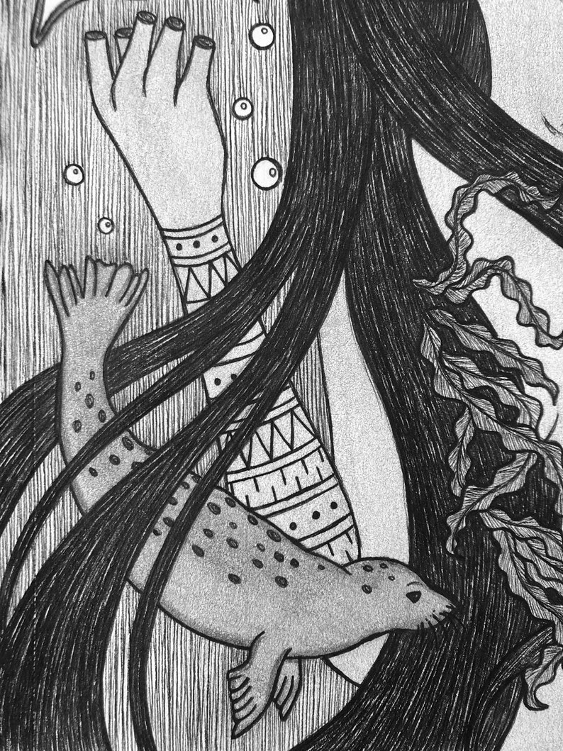 Sedna Mother of the Deep 8x10 Inuit Inuk Goddess Mythology - Etsy