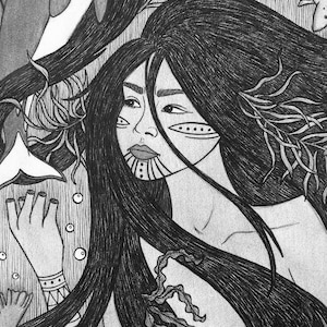 Sedna, Mother of the Deep 8x10 Inuit Inuk Goddess Mythology Indigenous ...