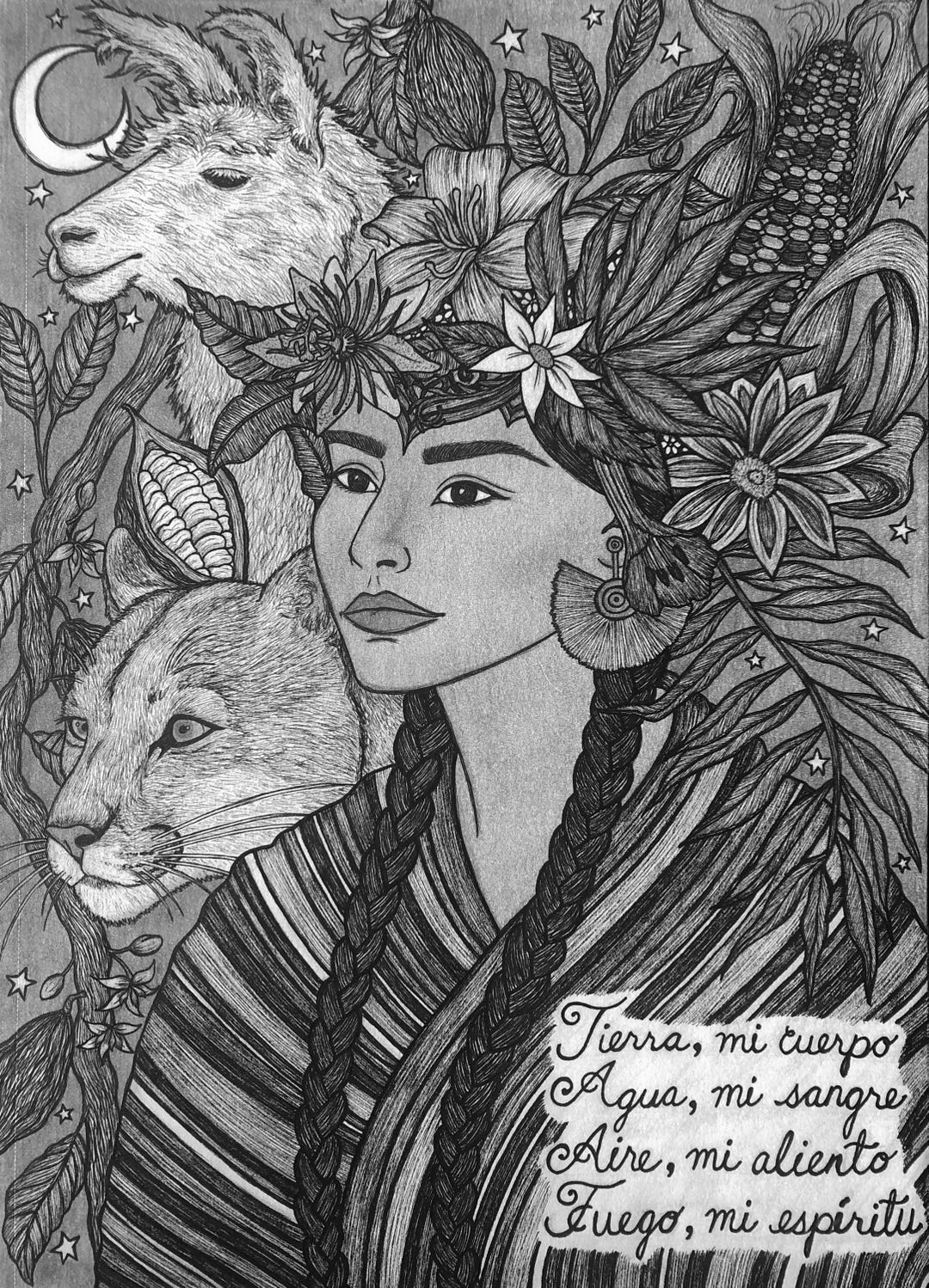 Pachamama, La Madre Tierra 5x7 Inca Quechua Aymara Latin American ...