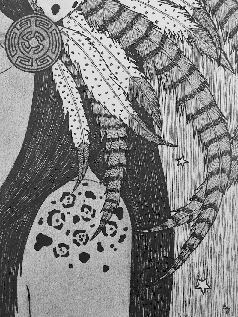Ix Chel Protector of Women 8x10 Mayan Latina Indigenous Moon Jaguar ...