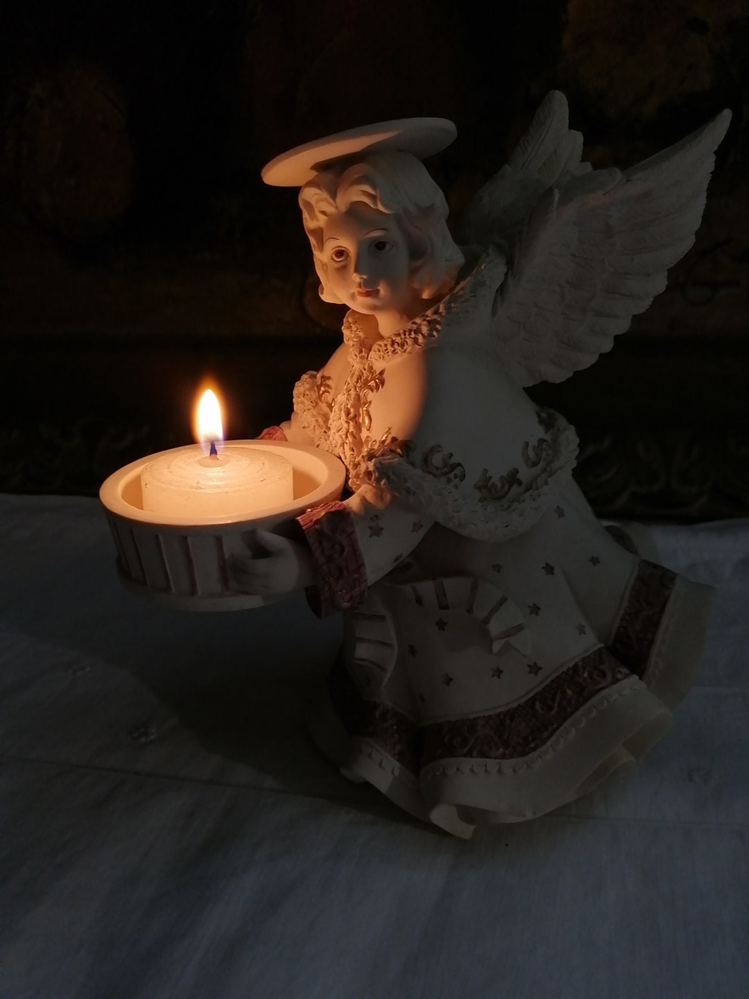 Vtg-sarah's Angels Figurine, Angels Statue, Victorian Ornament, Angel ...