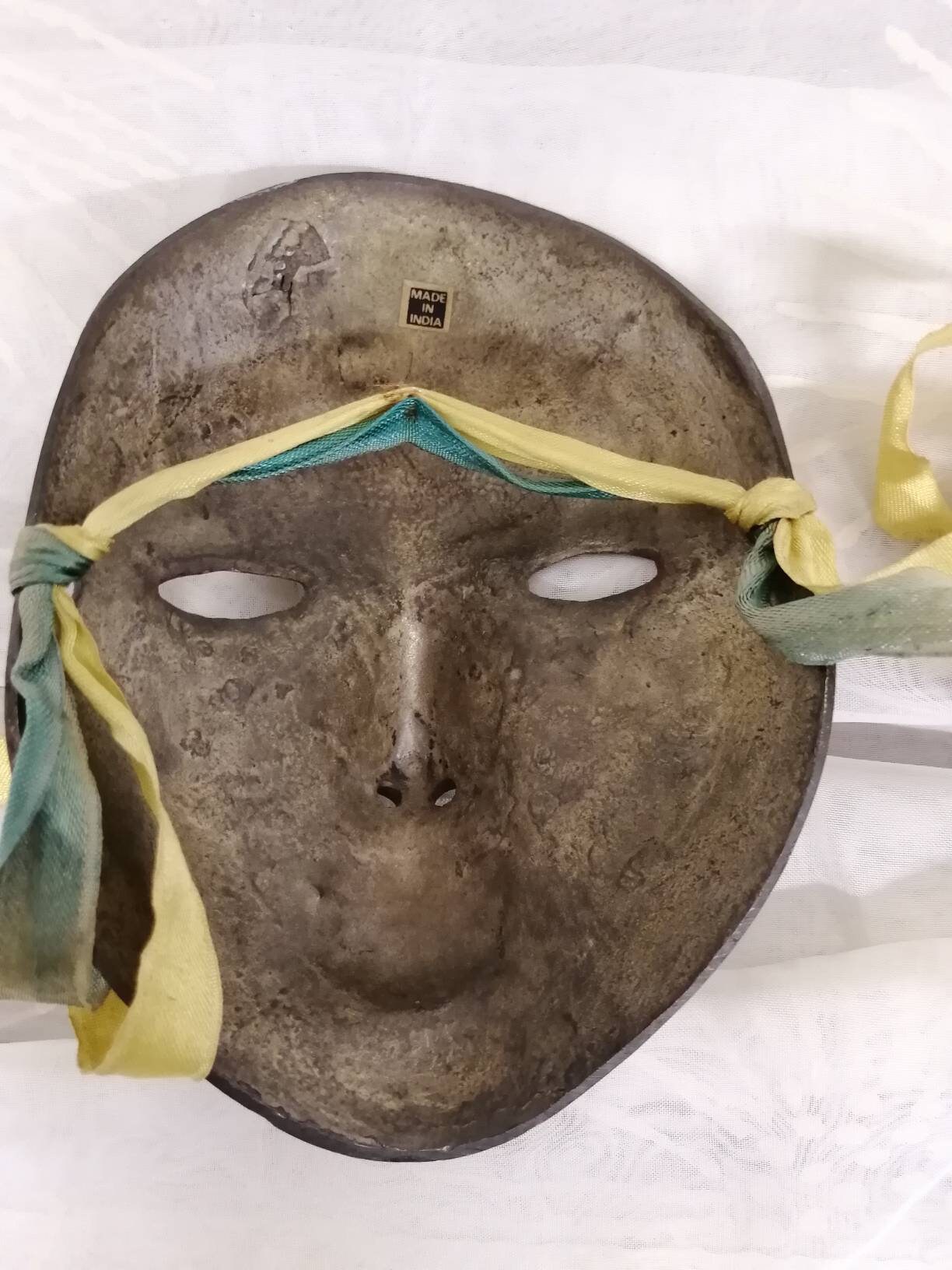 Vintage Solid Brass Decorative Mask Made in India Two-Toned - Etsy België