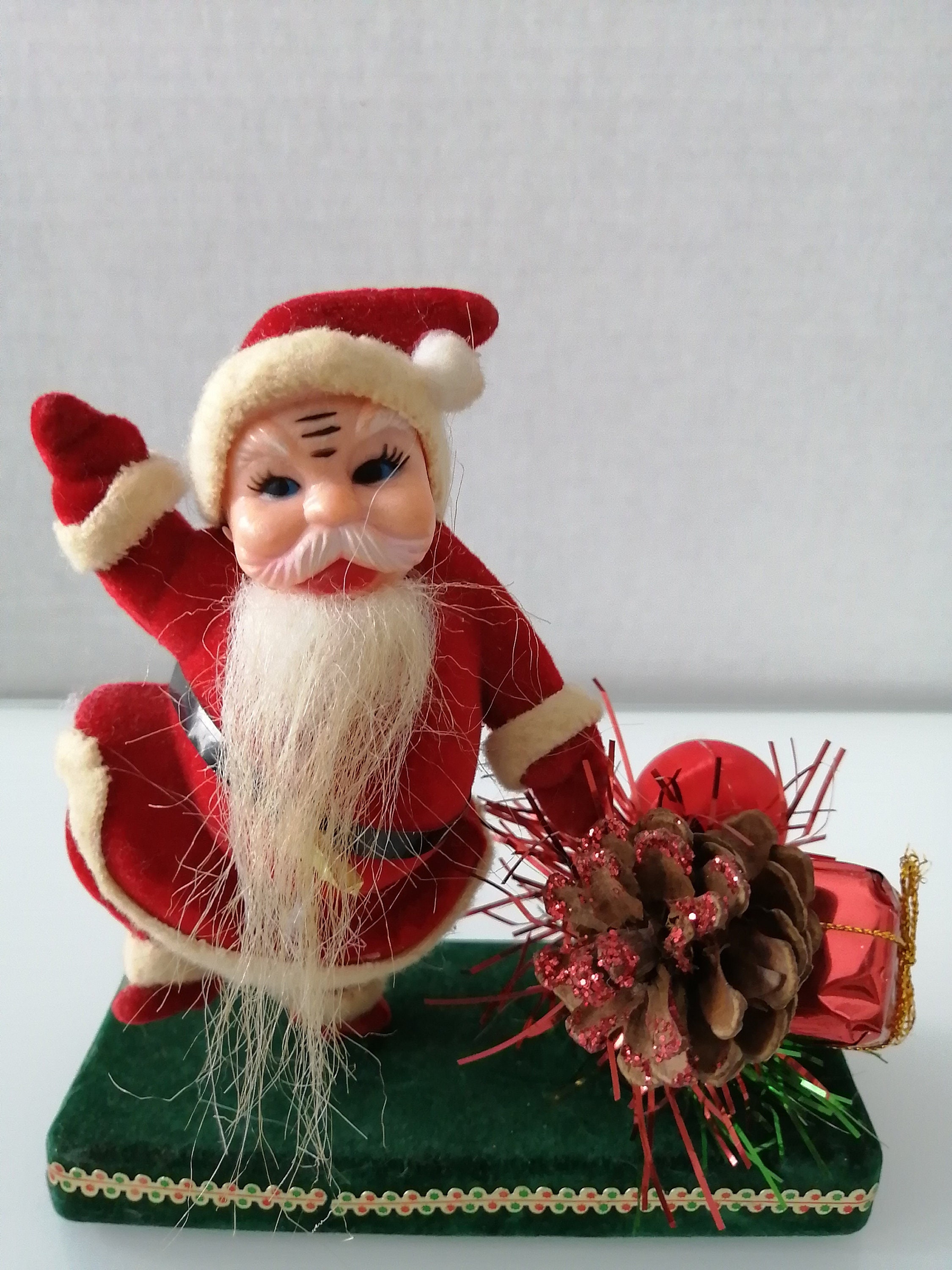 Vintage Dancing Santa Claus, Santa Delevering Presents on Christmas Eve ...