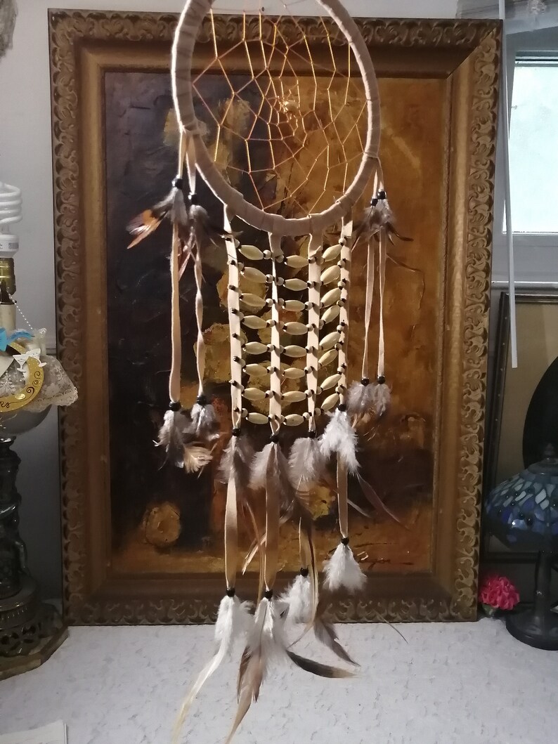 Beaded Feather Dream Catcher, Boho Style, Handmade Decor - Etsy