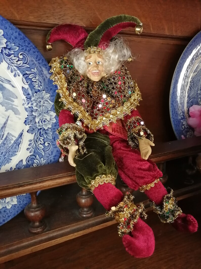 Vintage Sequin Elf Figurine, Christmas Decor, Holiday Character - Etsy