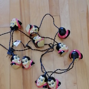 Vtg-halloween Dracula Light Garland, Vampire Lights, Haloween Retro ...