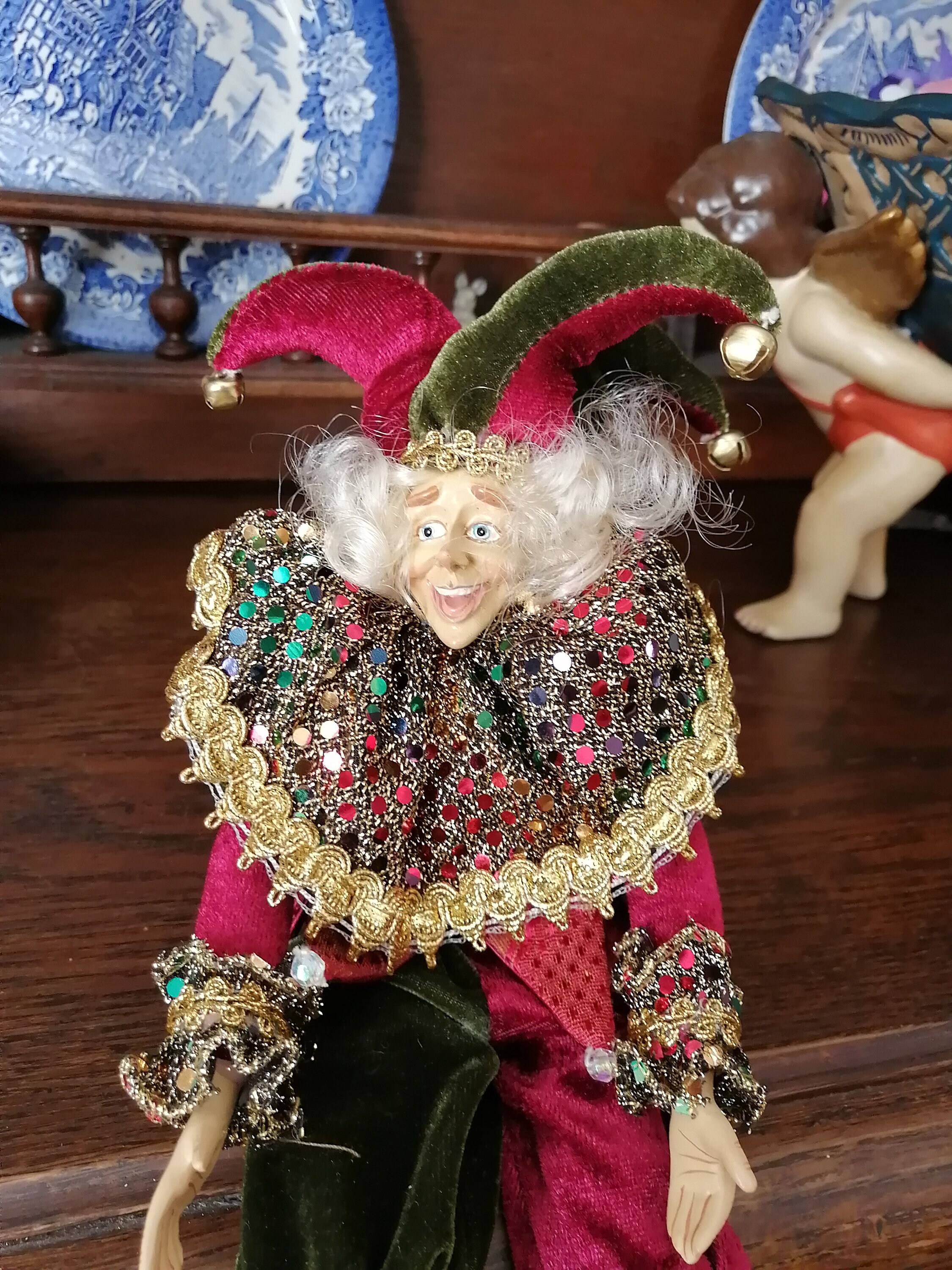 Vintage Sequin Elf Figurine, Christmas Decor, Holiday Character - Etsy