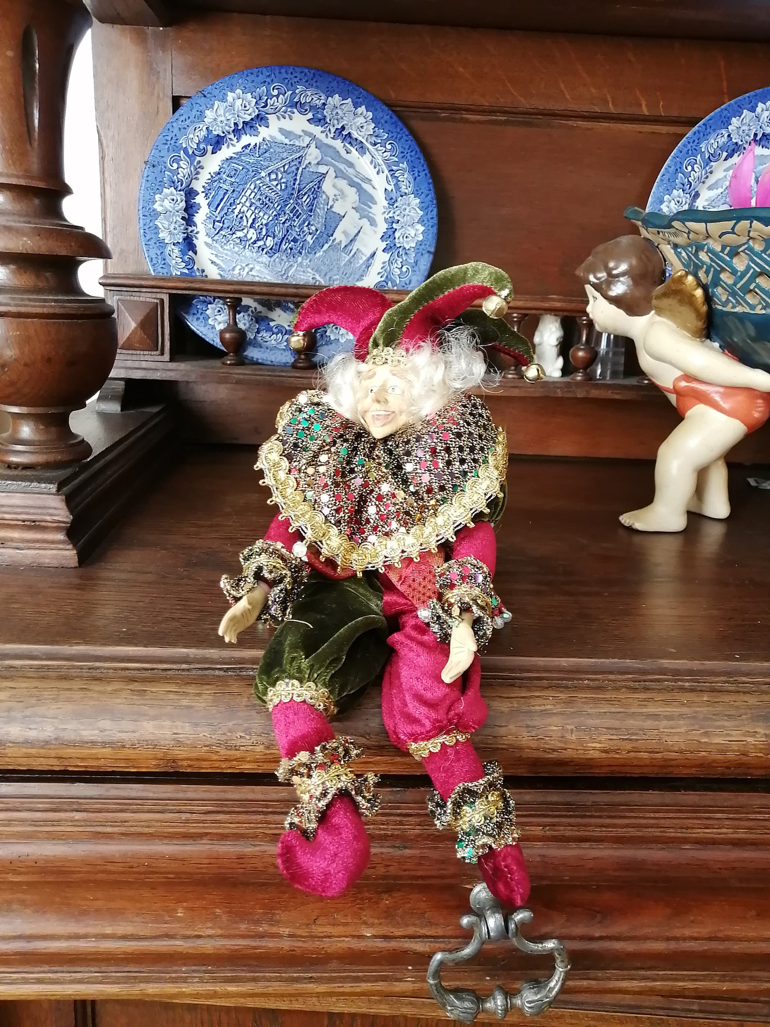 Vintage Sequin Elf Figurine, Christmas Decor, Holiday Character - Etsy
