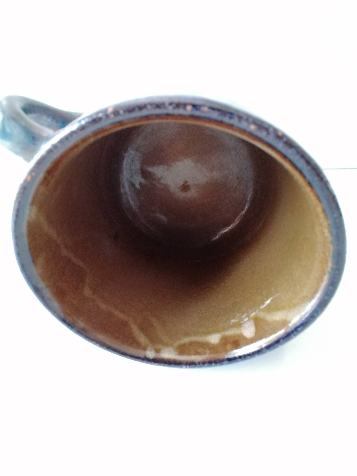 Vulcania Italian Pottery Pot Crock Handles Terracotta Blue - Etsy