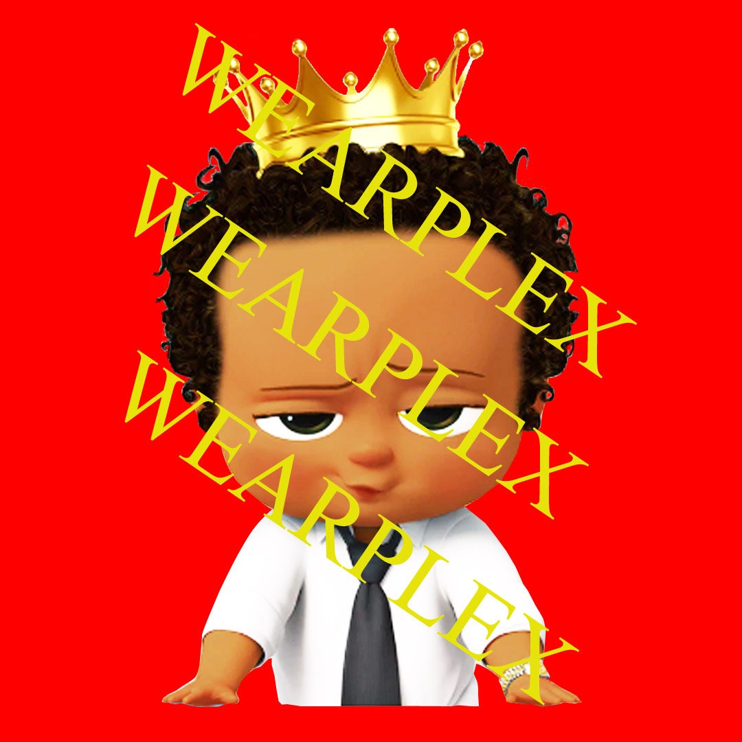 Curly Hair Boss Baby PNG para la impresión de camisetas - Etsy España