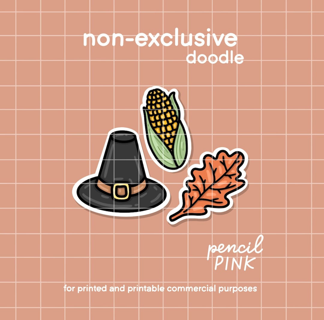 Thanksgiving Doodle Set Fall Doodle Thanksgiving Clipart - Etsy