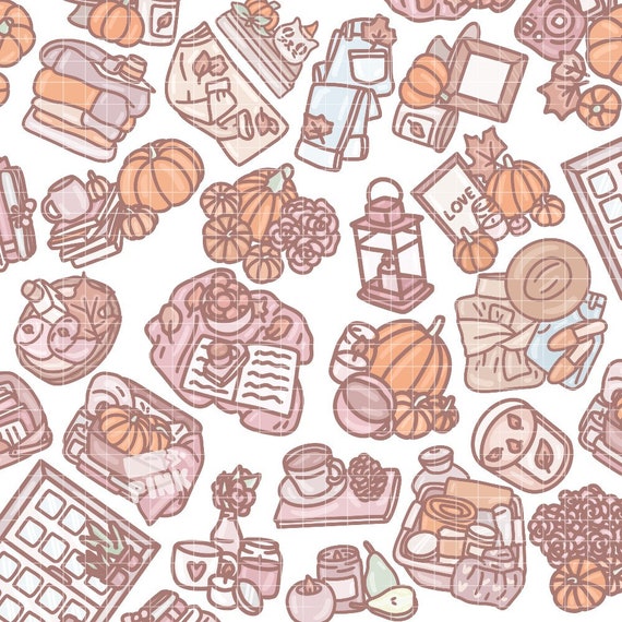 Scrapbooking Pen&Pinky Icon Doodles August R1 Pack Fall Doodles Clipart ...