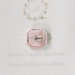 Light Pastel Pink Velvet Ring Box, Proposal Ring Box, Engagement Ring ...