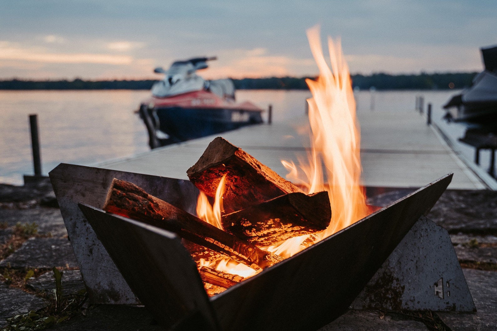 Large Corten Weathering Steel Fire Pit - Etsy