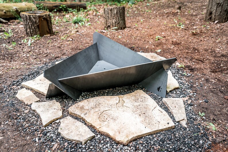 Large Corten Weathering Steel Fire Pit | Etsy