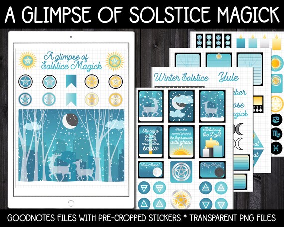 Digital Pagan Planner Stickers A Glimpse of Solstice Magick | Etsy