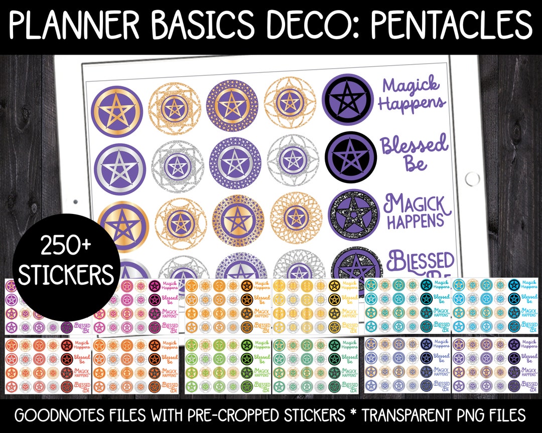 Digital Pagan Planner Sticker - Planner Deco Basics: Pentacles UPDATED ...