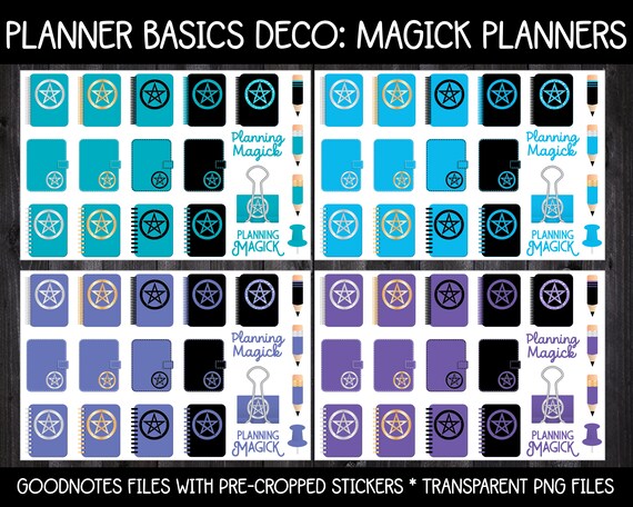 Digital Pagan Planner Stickers Planner Basics Bundle Calendars ...