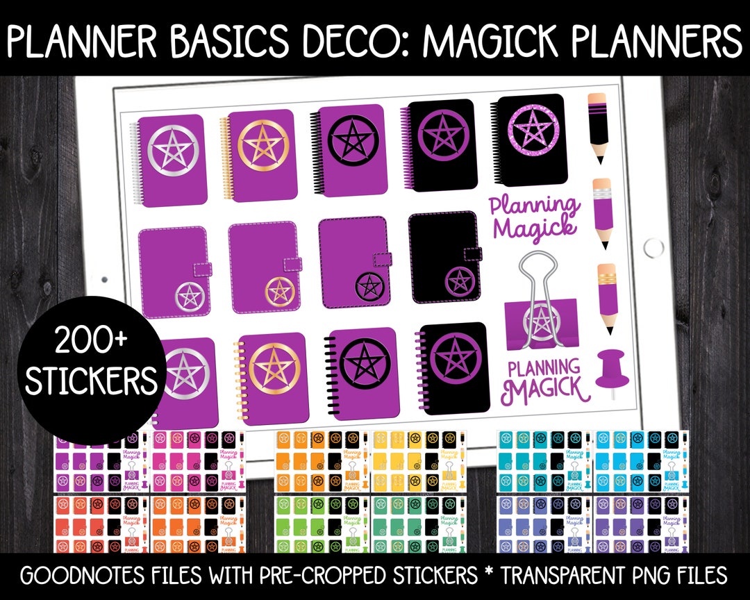 Digital Pagan Planner Stickers - Planner Basics Deco: Magick Planners ...