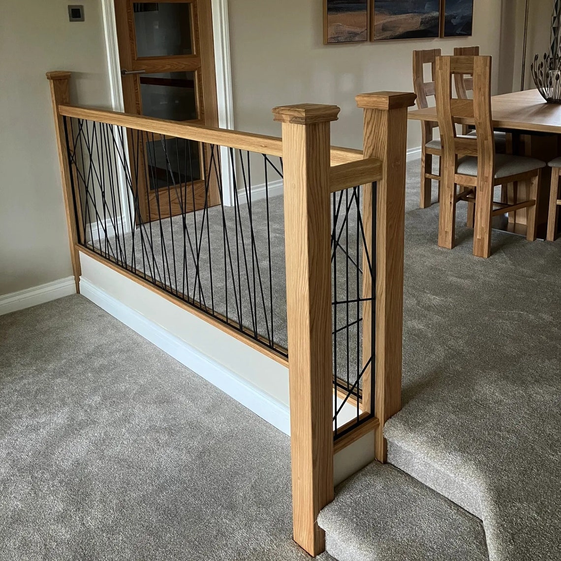 Dividing Rail / Handrail With Interlinking Natural Effect Metal Rods ...