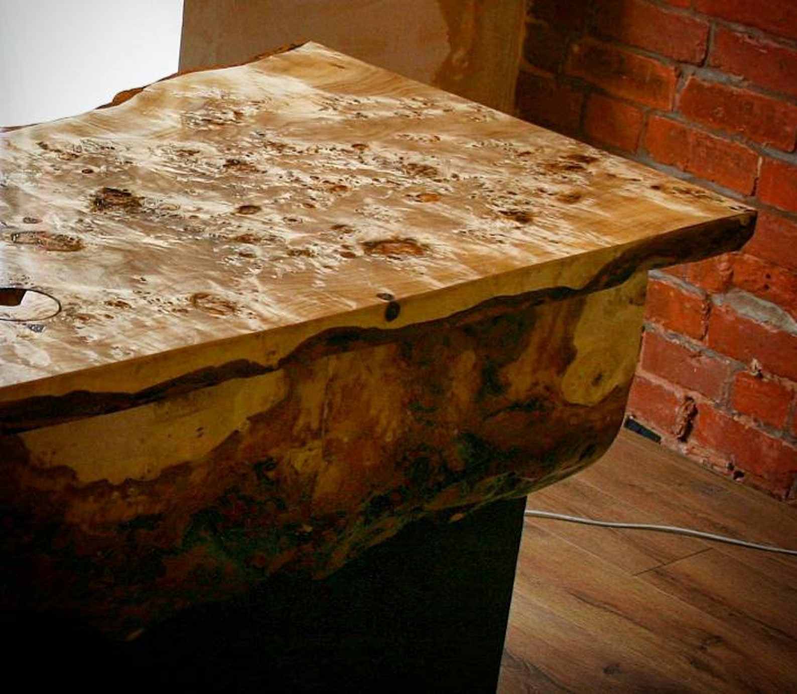 Home Office Desk With Live Edge Drawers Made From Solid | Etsy UK