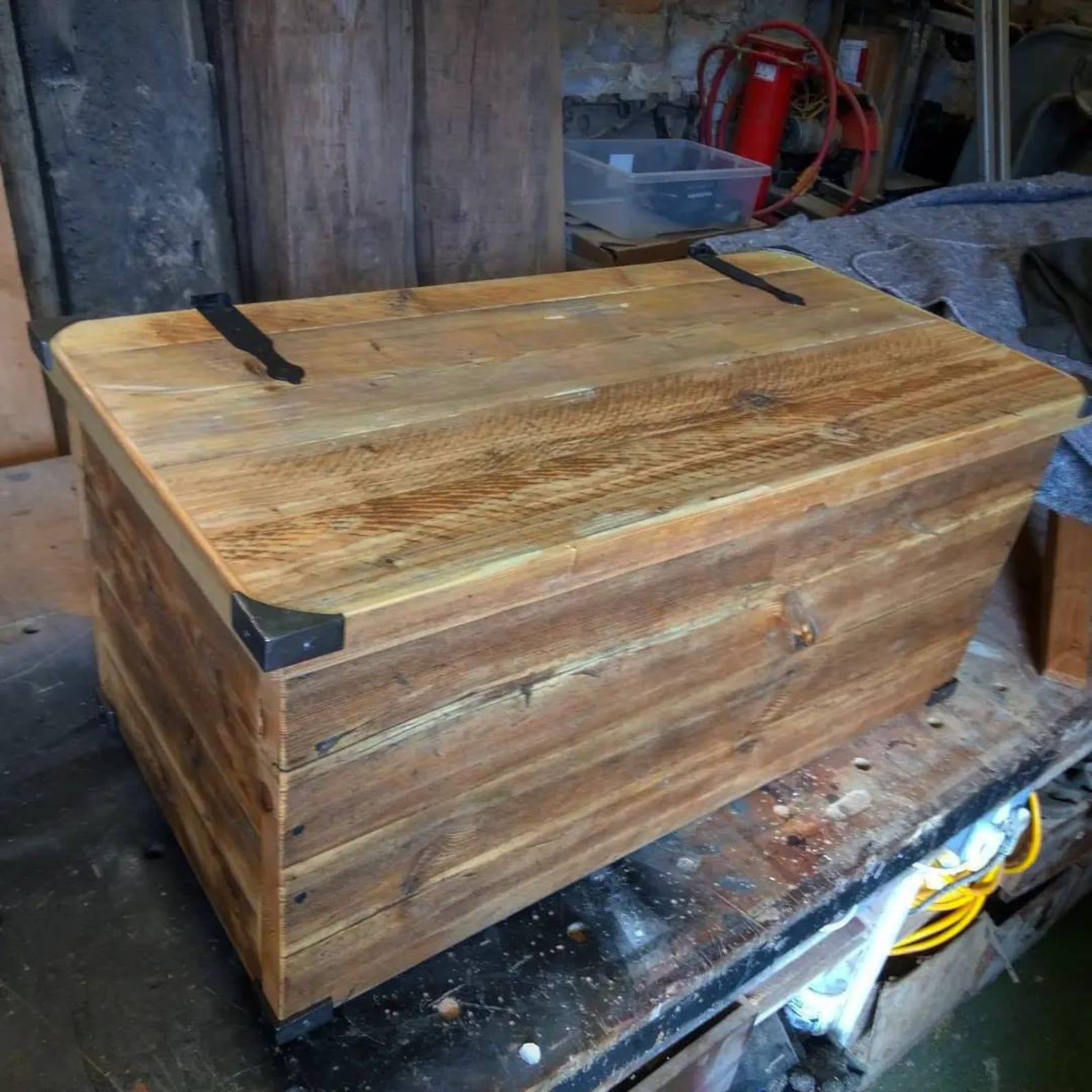 Trunk / Chest / Storage Box With Lid in a Rustic Style Using Reclaimed ...