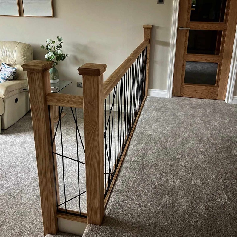 Dividing Rail / Handrail With Interlinking Natural Effect Metal Rods ...