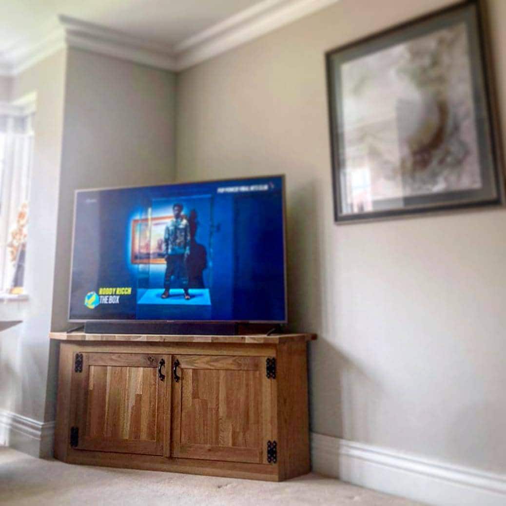 Corner TV Unit Constructed Using Solid Oak to Any Size, Angle and Style ...
