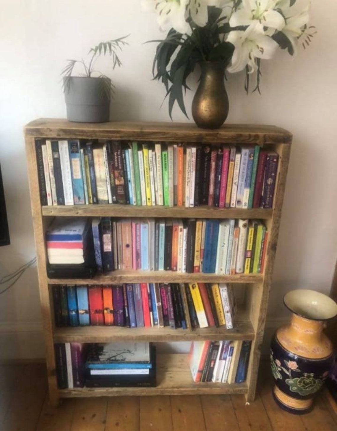 Bookshelf in Rustic Reclaimed Timber. Made to Order in Bespoke - Etsy UK