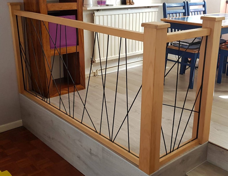 Dividing Rail / Handrail With Interlinking Natural Effect Metal Rods ...