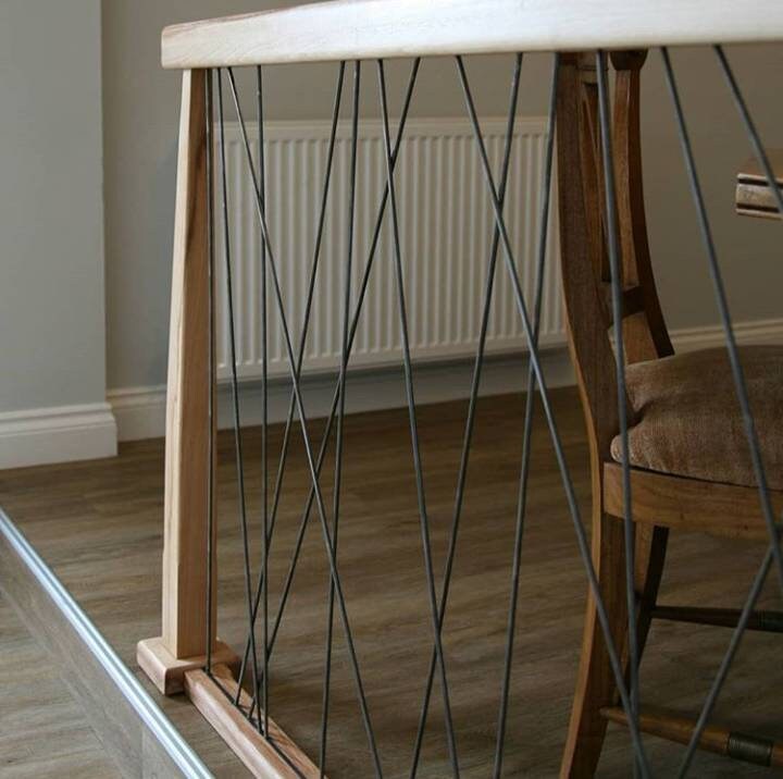 Dividing Rail / Handrail With Interlinking Natural Effect Metal Rods ...
