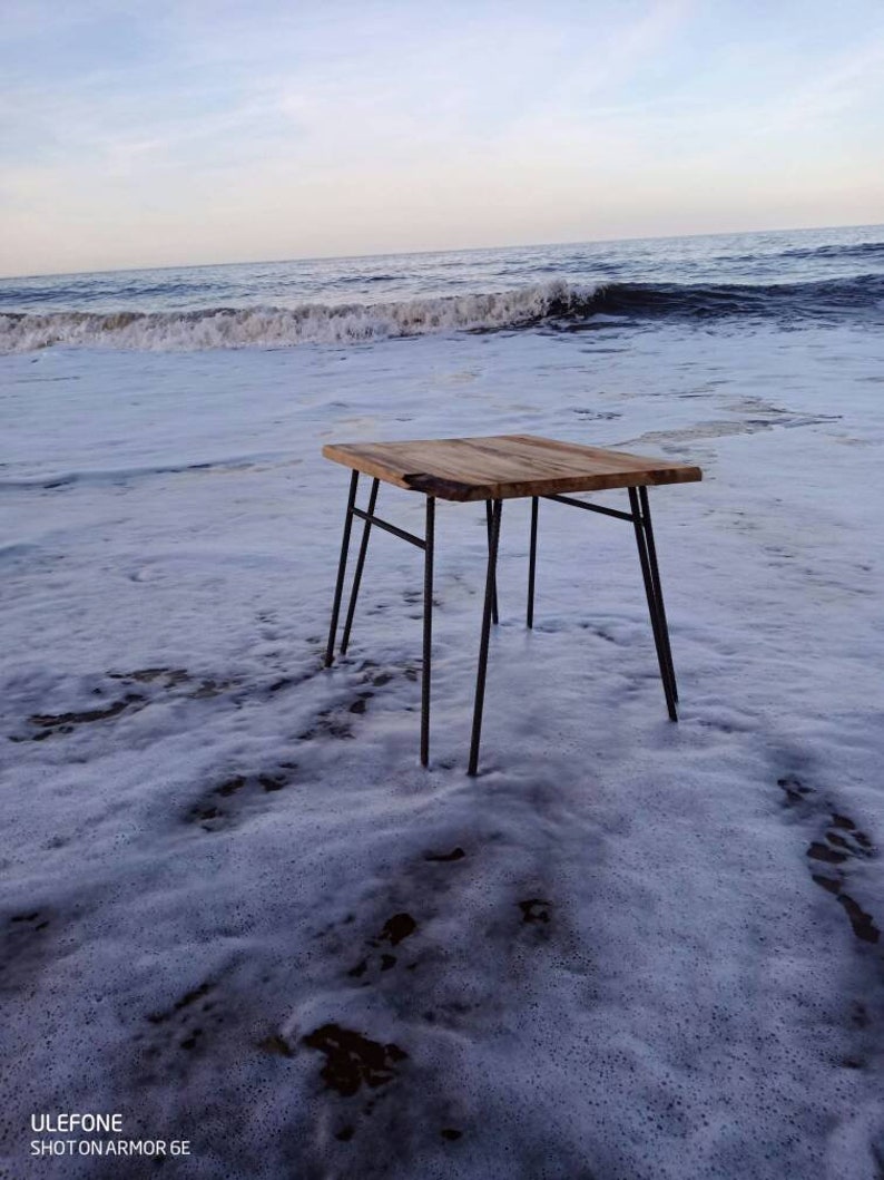 Rustic Milled Driftwood Table With Reclaimed Rebar Legs - Etsy