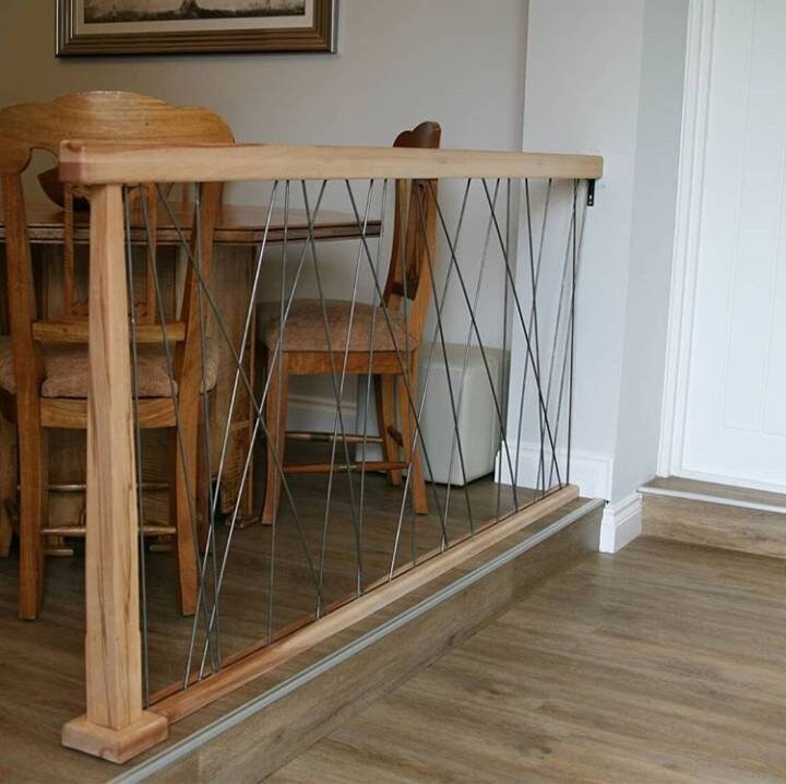 Dividing Rail / Handrail With Interlinking Natural Effect Metal Rods ...