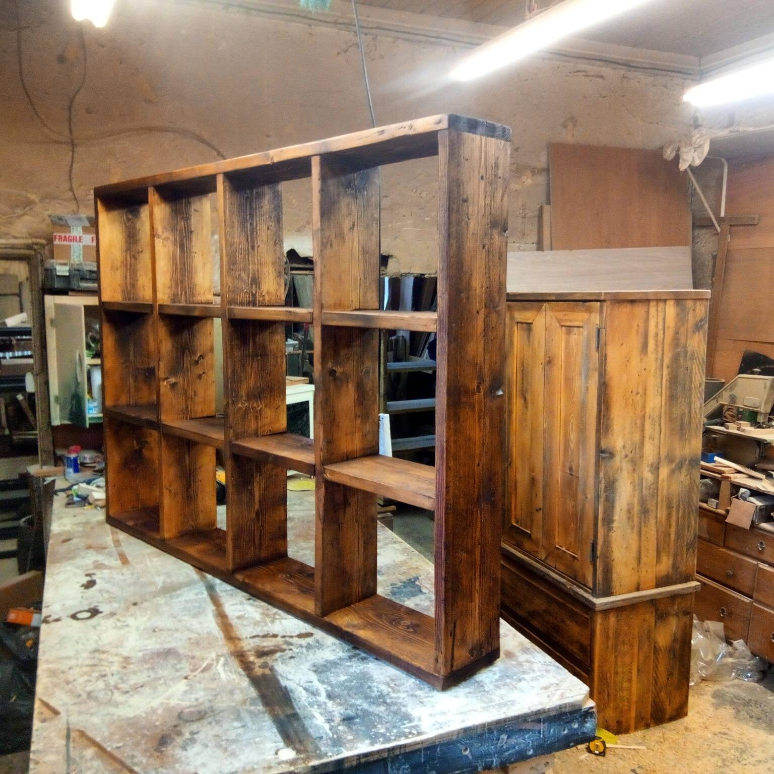 Bookshelf in Rustic Reclaimed Timber. Made to Order in Bespoke - Etsy UK