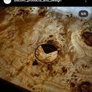 Live Edge, Solid Wooden Slab Computer / Office Desk With Black Metal ...