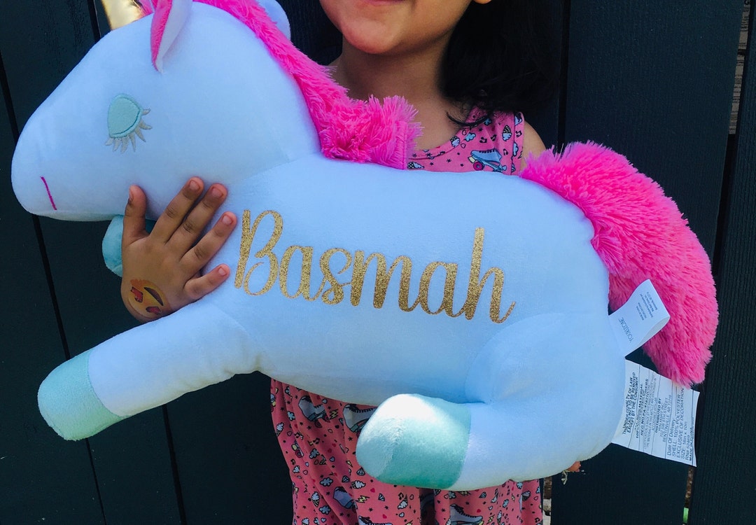 Personalize Name Unicorn Plus Toy Pillow,flower Girl Gift,glitter ...