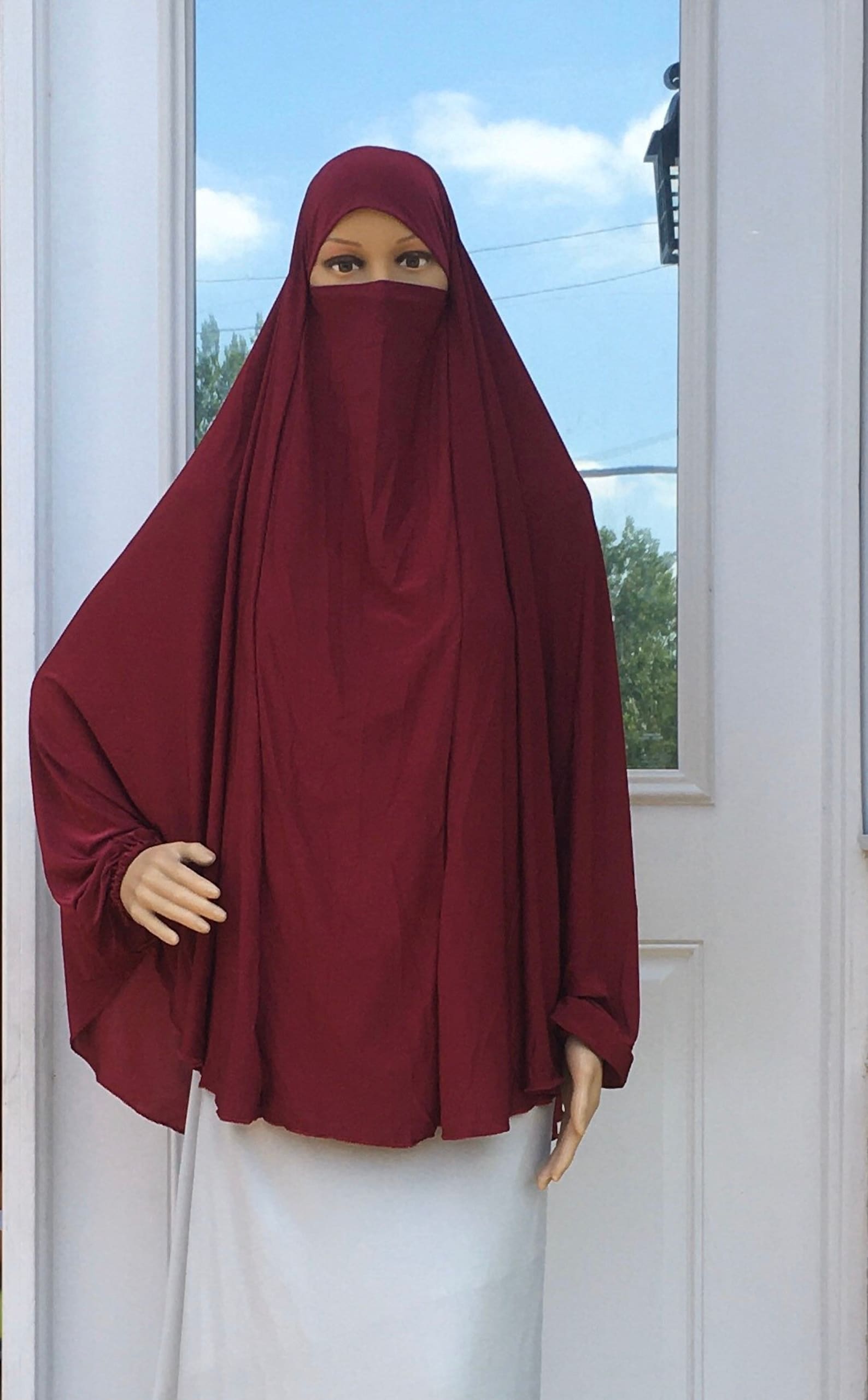 Hijab/niqab Convertible Khimar to Nikab Hijab Ready Hijab Jilbab Muslim ...