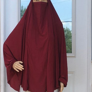 Hijab/niqab Convertible Khimar to Nikab Hijab Ready Hijab Jilbab Muslim ...