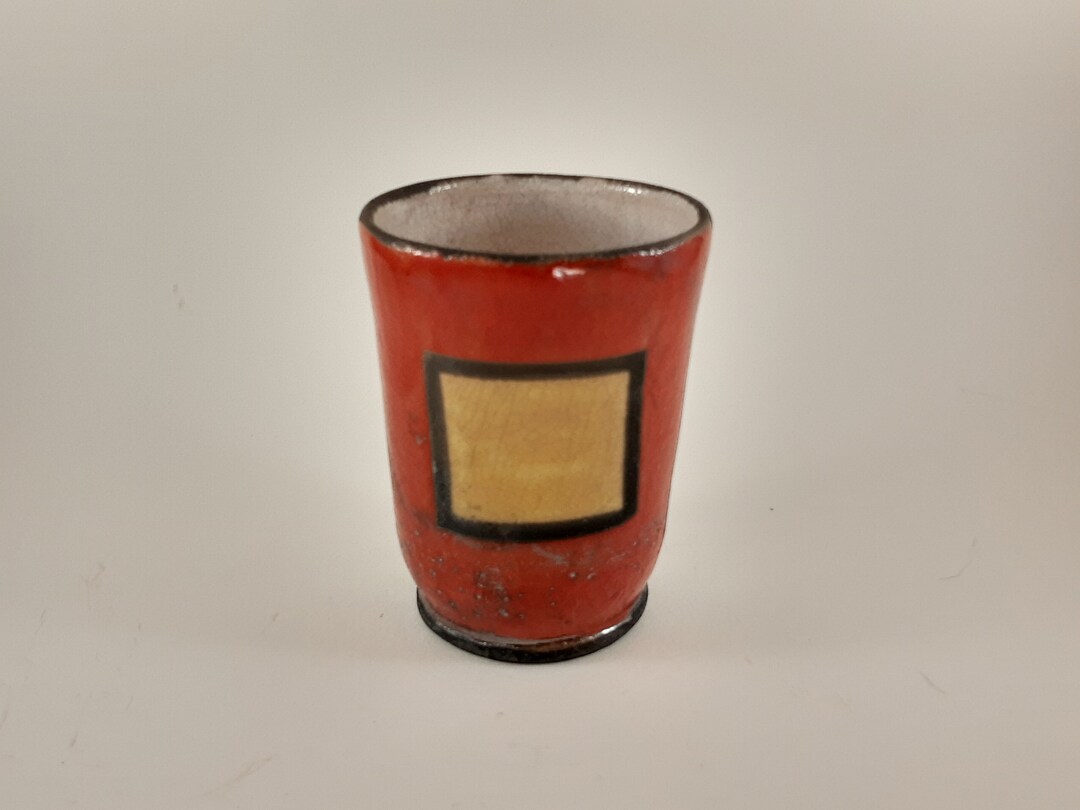Colorful Raku Ceramic Vase Raku Pottery Red and Blue Pot - Etsy