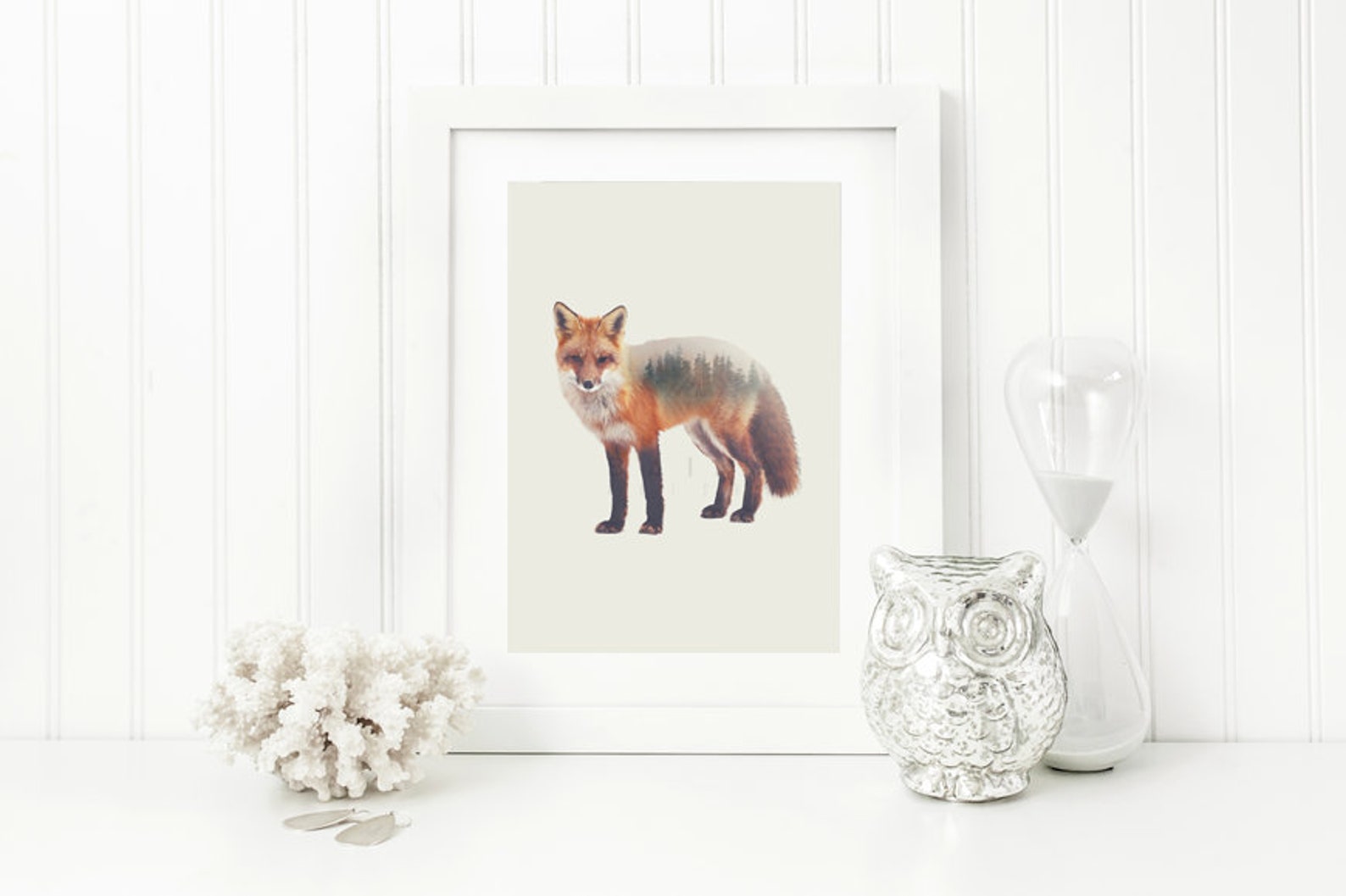 FOX & FOREST Kunstdruck Poster Bild Fuchs Tier Wald Natur | Etsy
