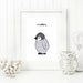 MOIN Art Print Poster Image Typography Baby Penguin - Etsy