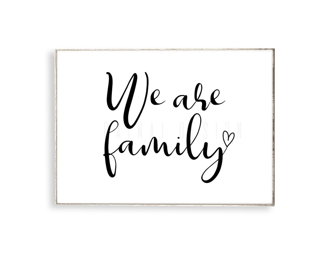 WE ARE FAMILY Art Print Poster Image Typography Saying Cursive - Etsy