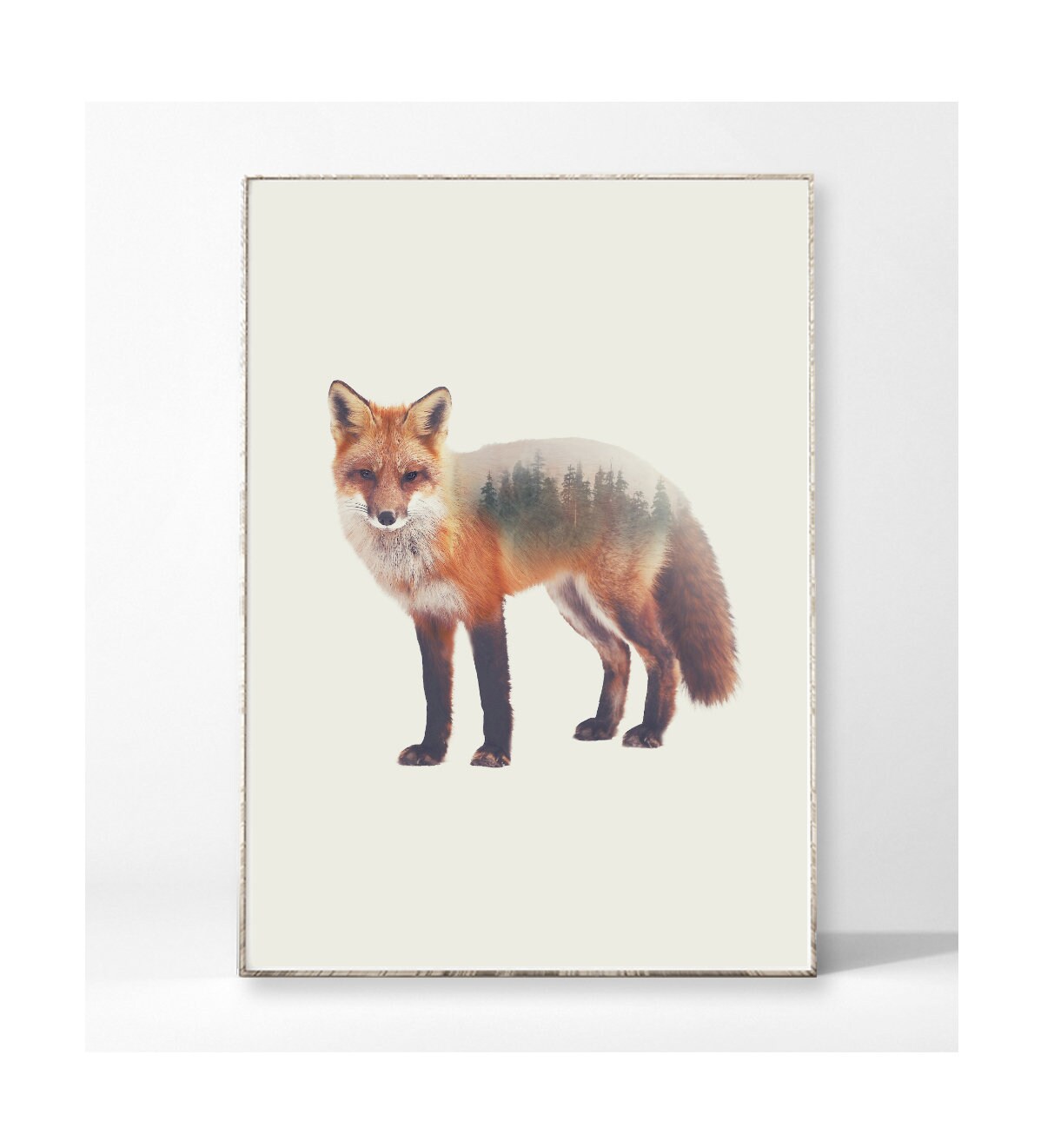 FOX & FOREST Kunstdruck Poster Bild Fuchs Tier Wald Natur | Etsy